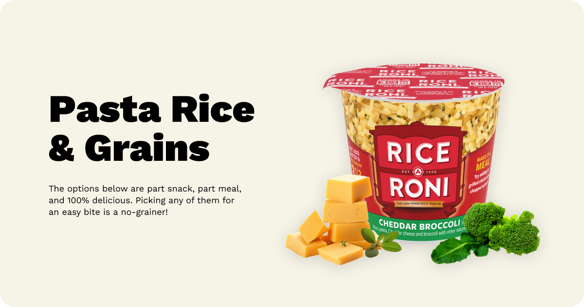 Pasta, Rice, and Grains - Snacks.com