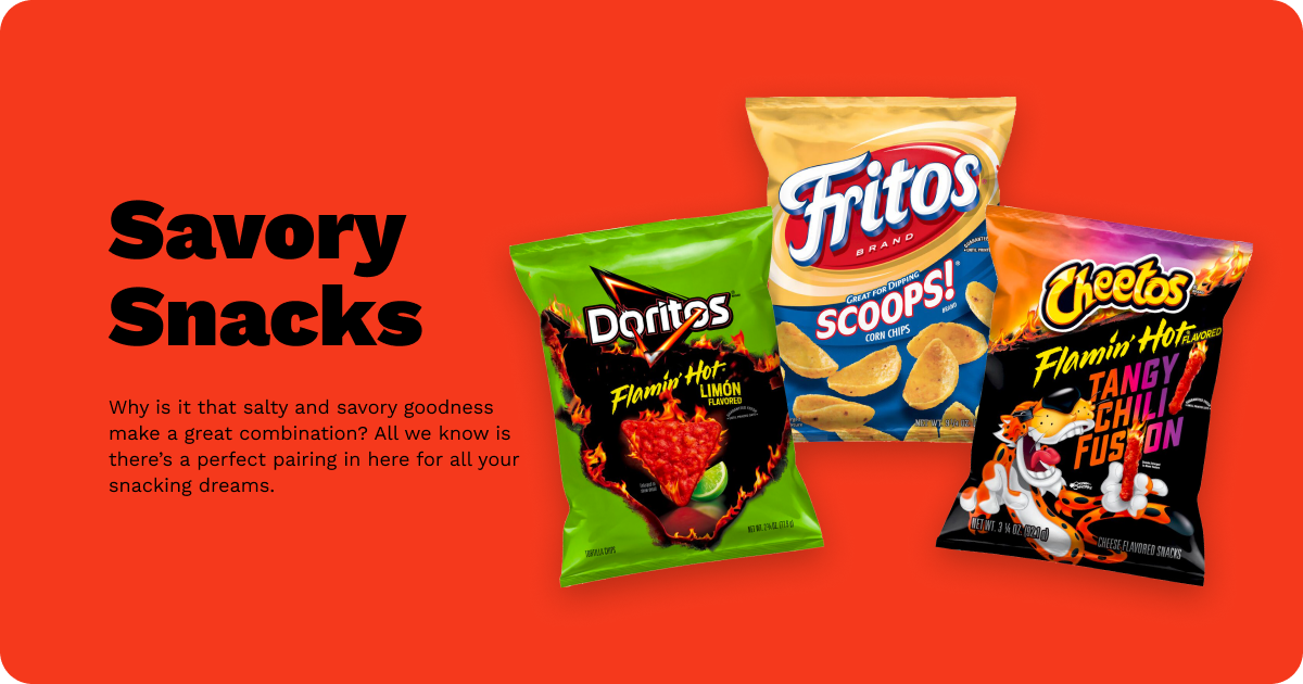 Savory Snacks - Order Online - Snacks.com