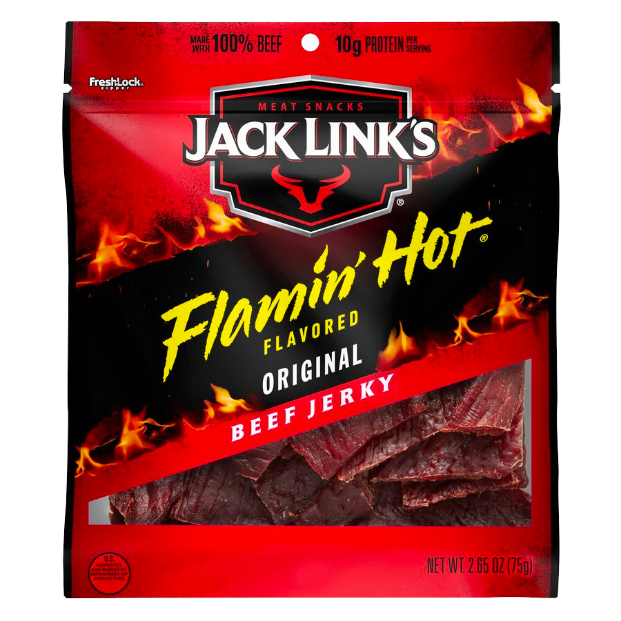 Jack Link's® Flamin' Hot® Flavored Original Beef Jerky - Shop Now at Snacks.com